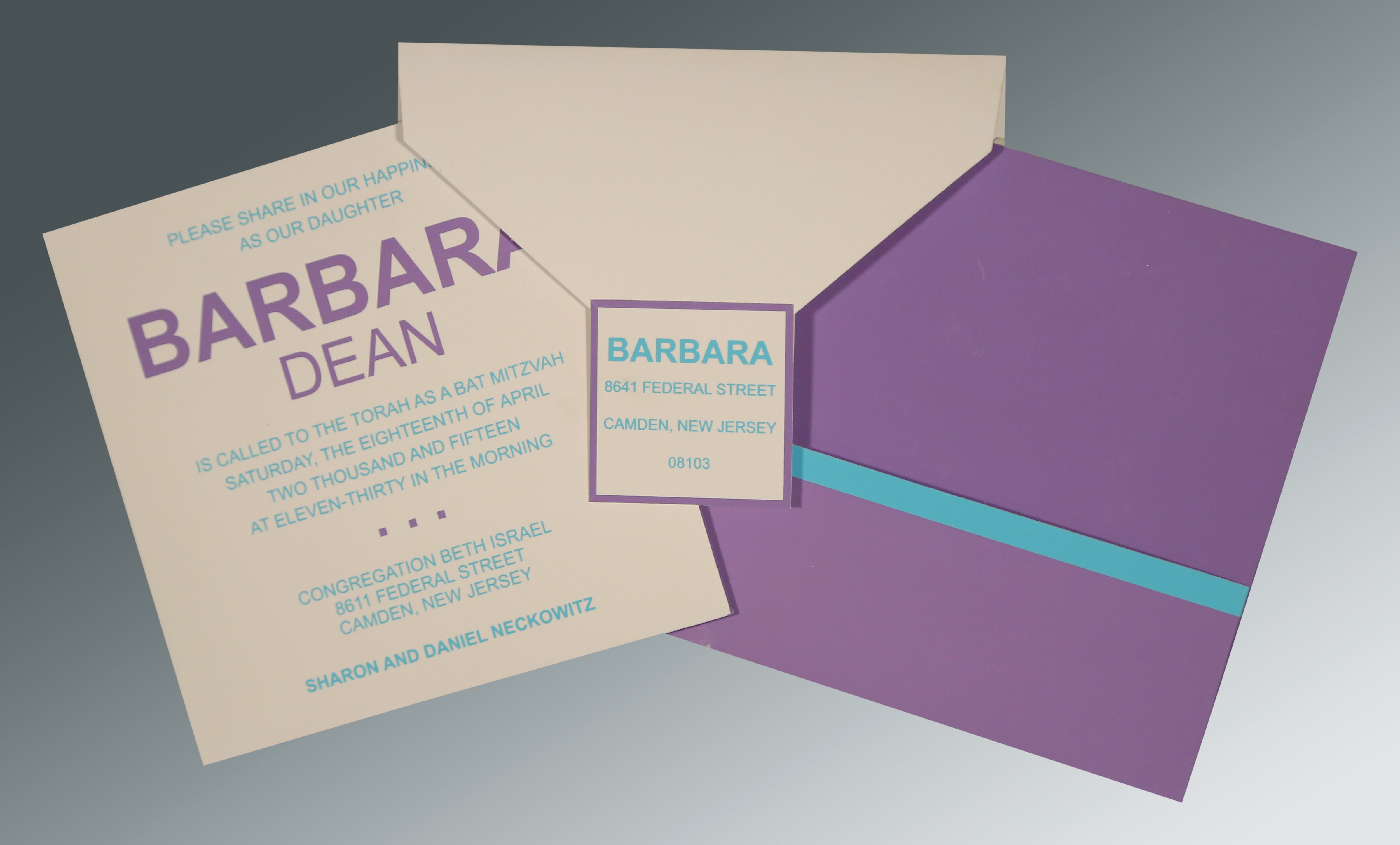 Simply Elegant and Modern Bat Mitzvah Invitation – Signature Imprints